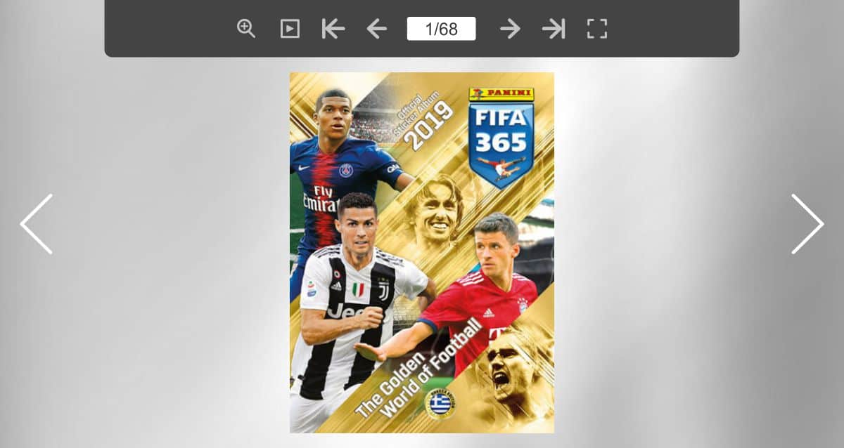 Álbum Fifa 365 2019 para folhear